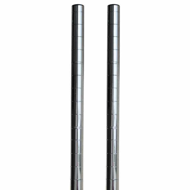 Set of 2 chrome shelf posts - Brayco NZ